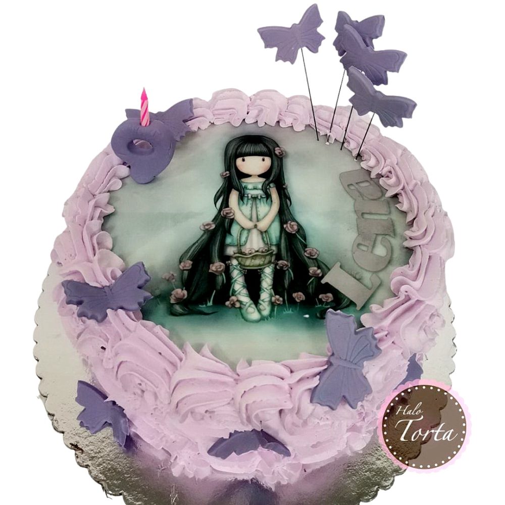 Torta Gorjuss slika i leptiri - Halo torta Beograd