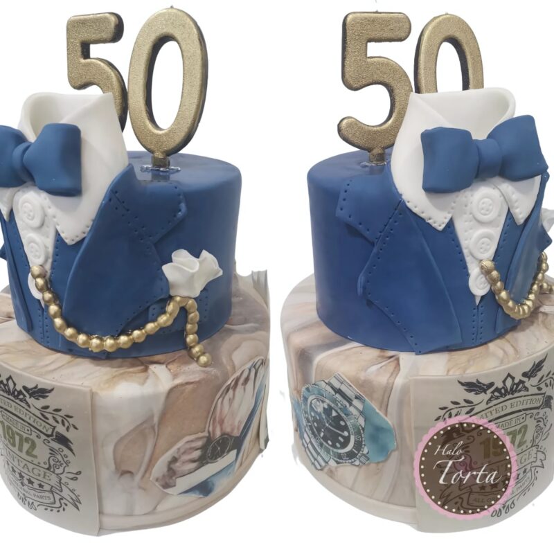 Torta za muškarca za 50. rođendan - Halo torta Beograd