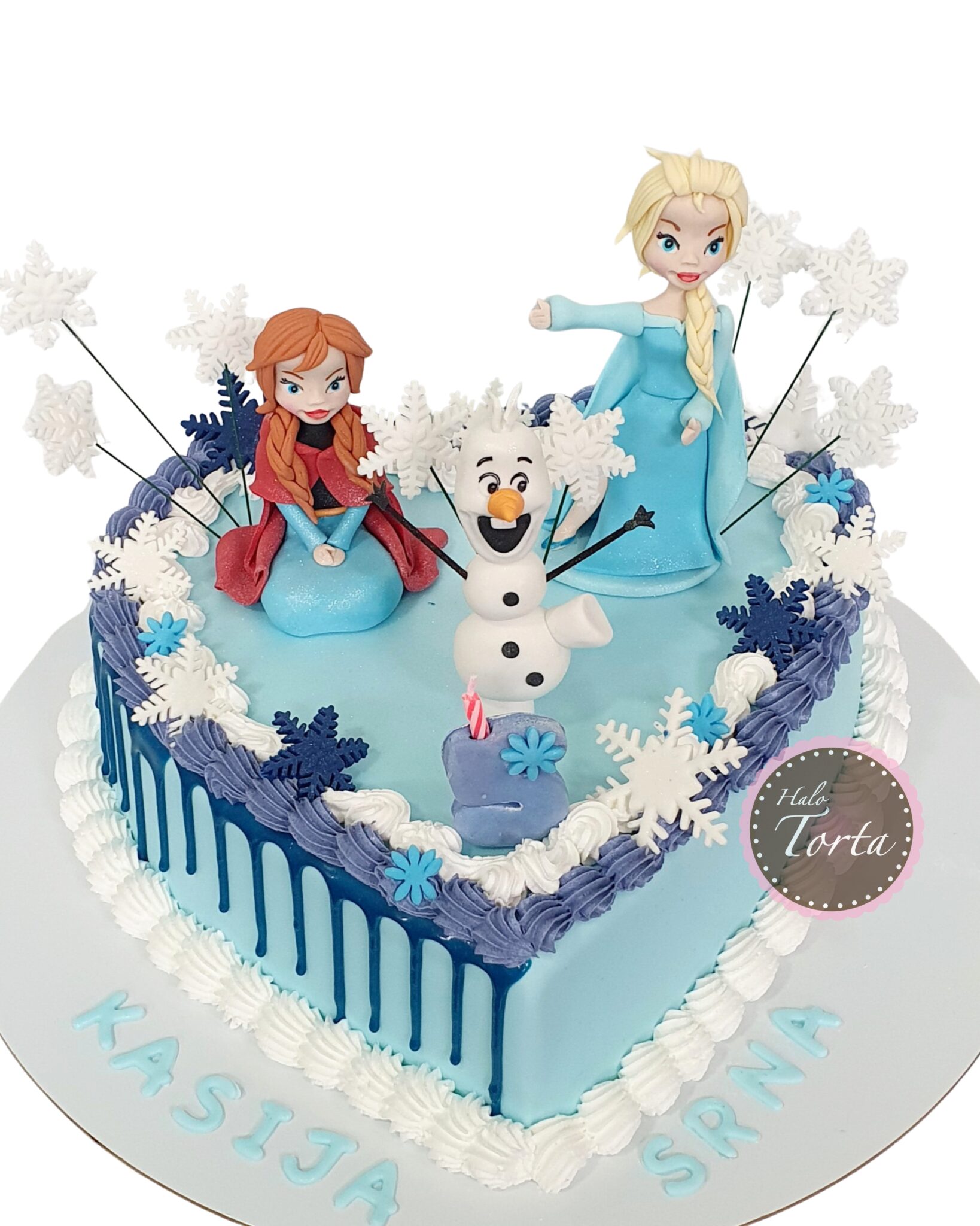 Frozen torta srce | Torte za devojčice | Halo Torta Beograd